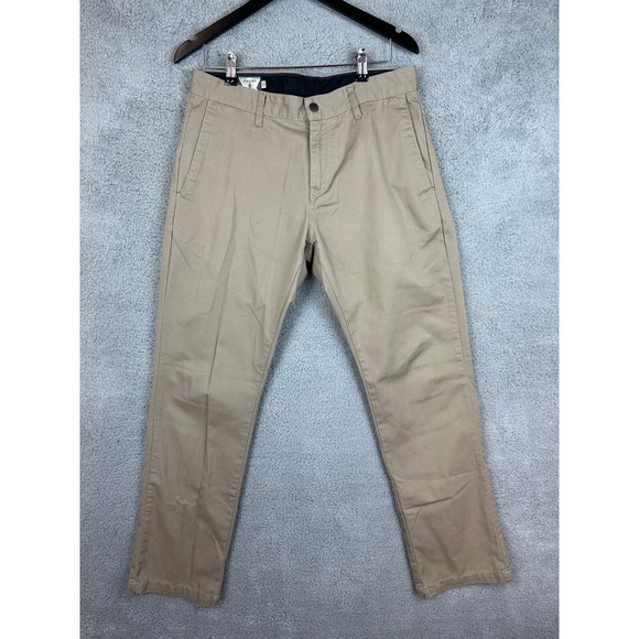 Volcom | Pants | Volcom Chino Brown Khaki Pants Mens 32 X 3 True To ...